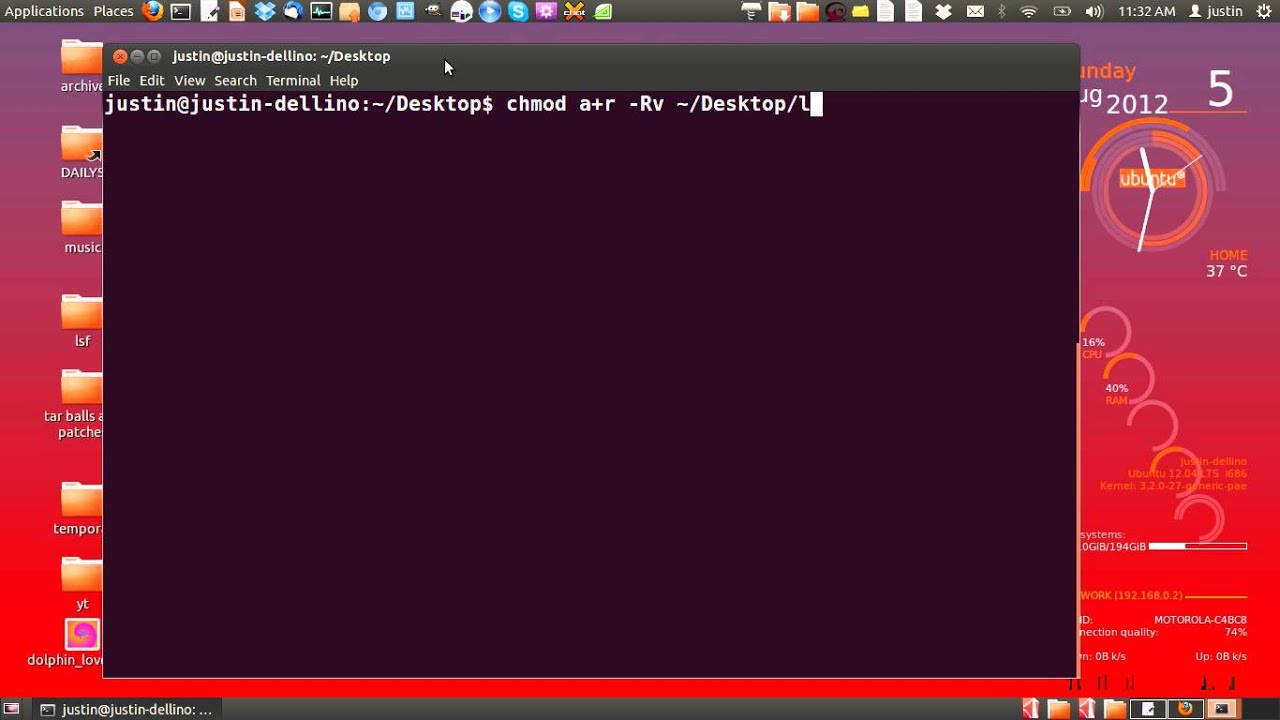 Change mode command - chmod - Mac Terminal